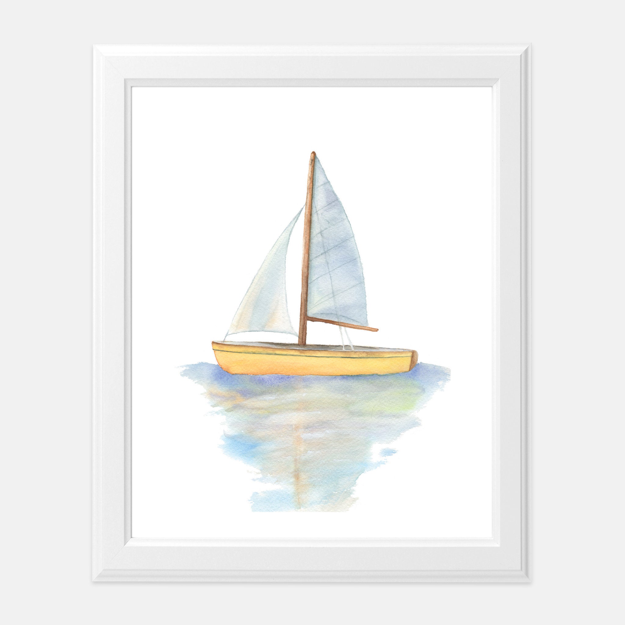 Simple Watercolor Sailboat