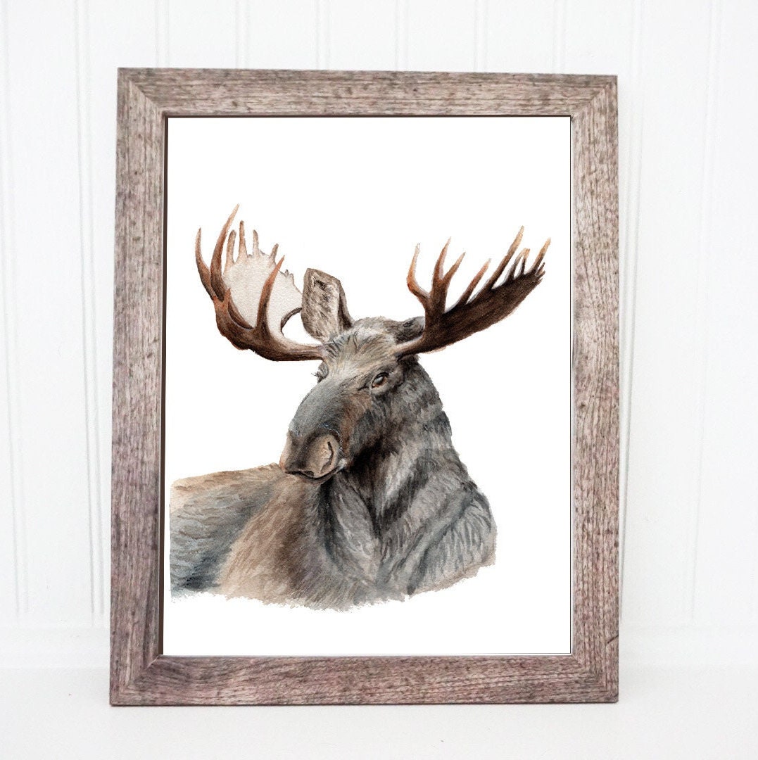 Watercolor Woodland Animal Art Prints Set of 4 Nursery Wall - Etsy