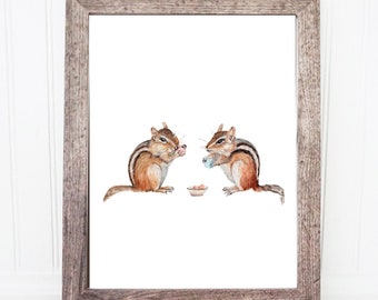 Chipmunk Art Print - Etsy