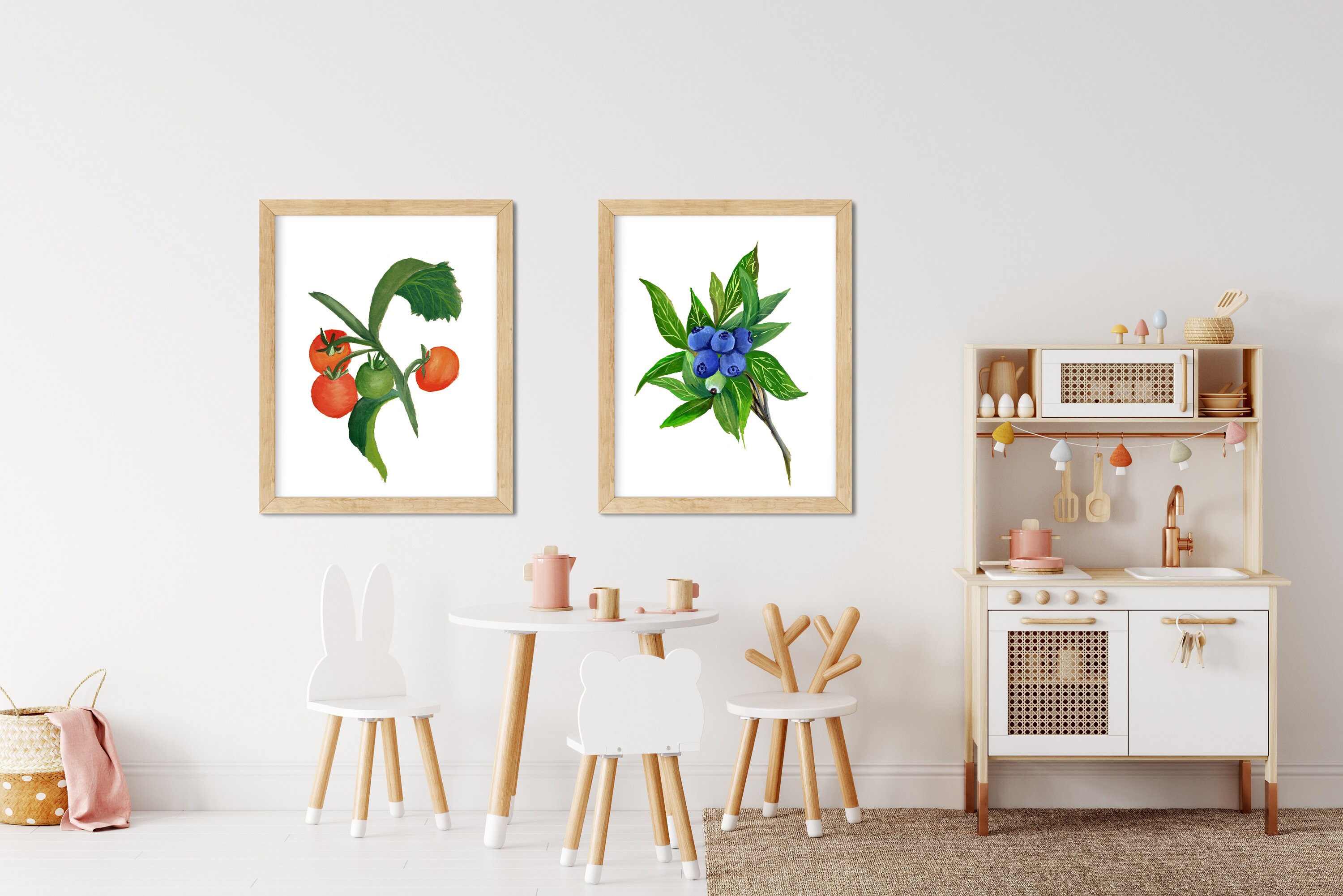 Watercolor Vintage Tomato Print | Tomato Wall Decor | Food Art ...