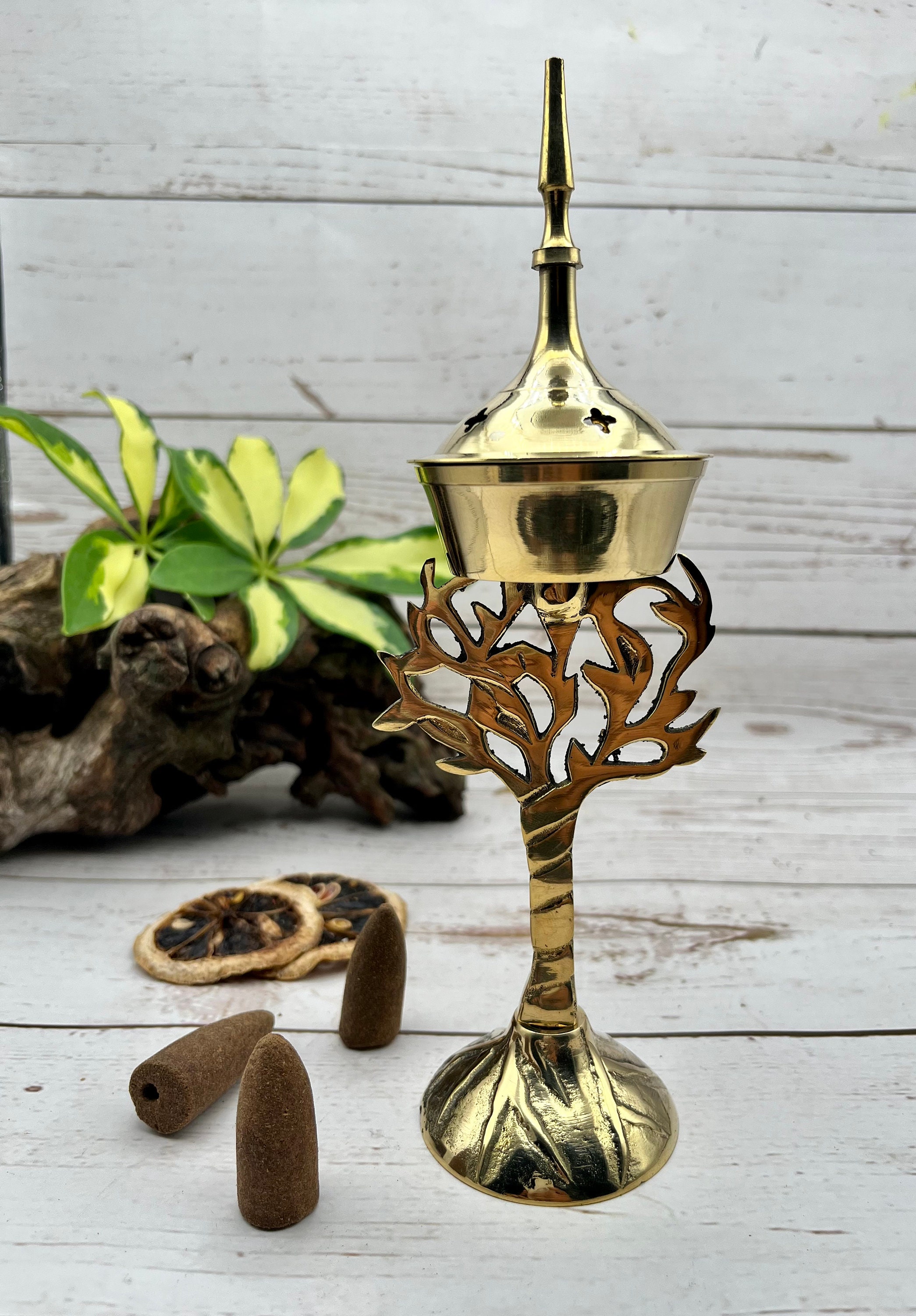 Tree of Life Incense Burner Cone Burner Brass Incense - Etsy