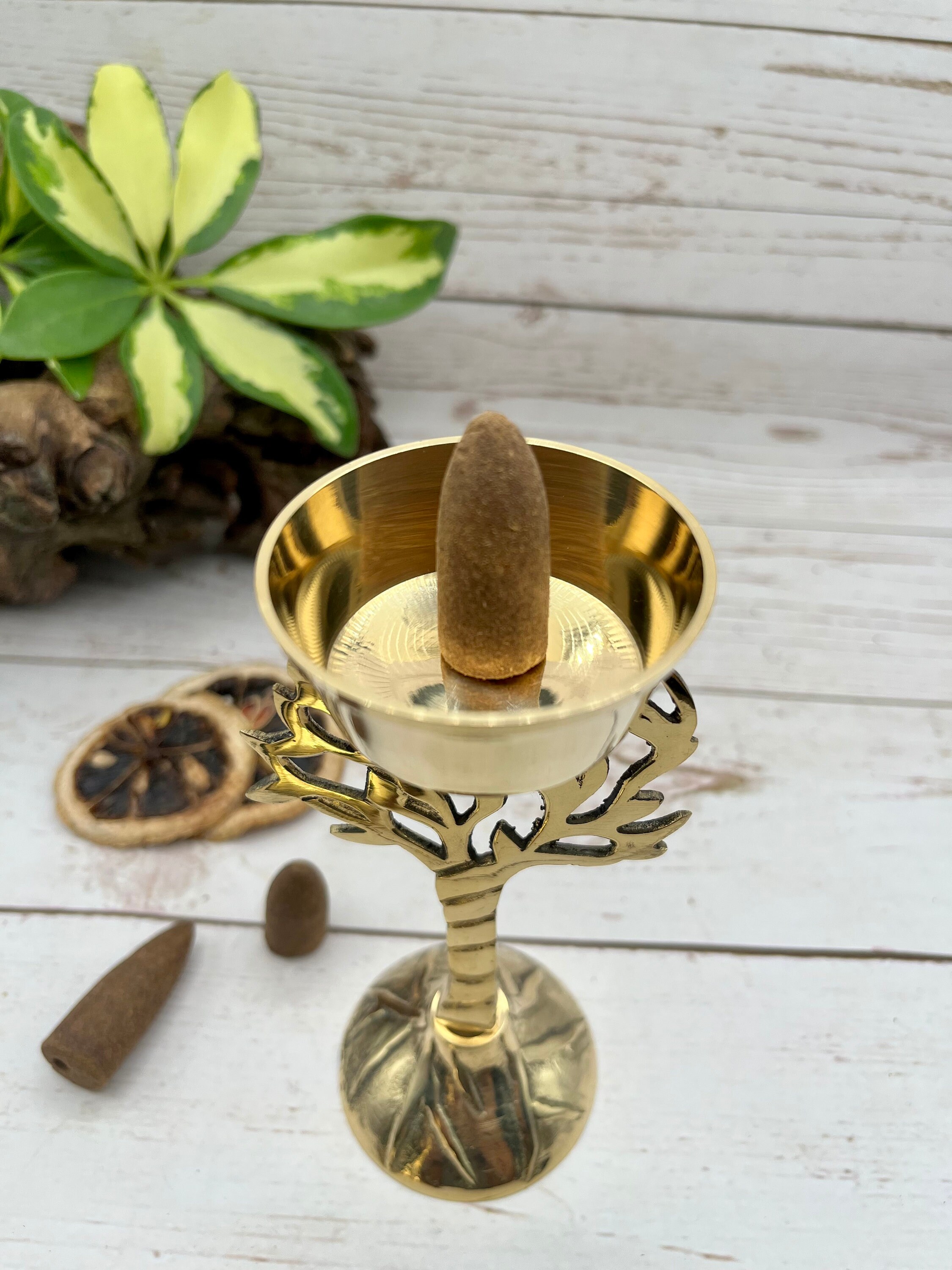 Tree of Life Incense Burner Cone Burner Brass Incense - Etsy