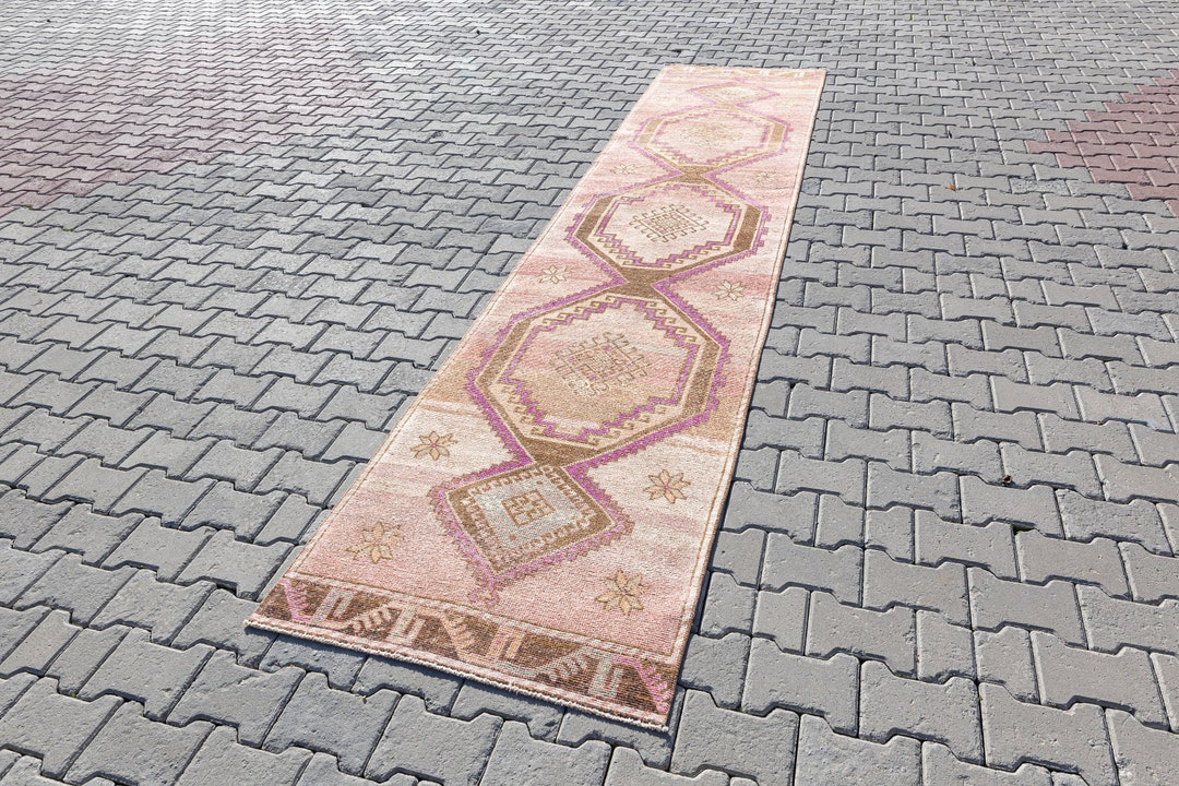 2.9x13.2 Vintage Turkish Bohemian Runner, Home Decoration Hallway ...