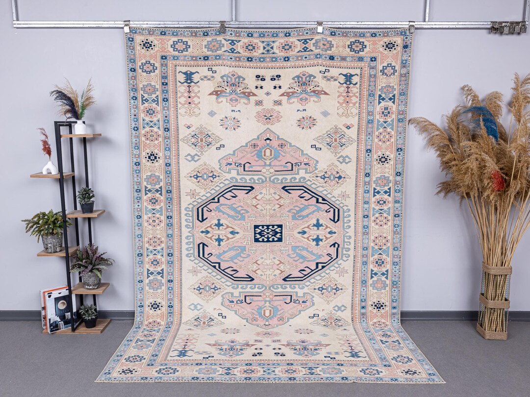 6x9 Modern Wool Rug, Hand Woven Area Rugs, 6x9 Dining Room Oushak Rug ...