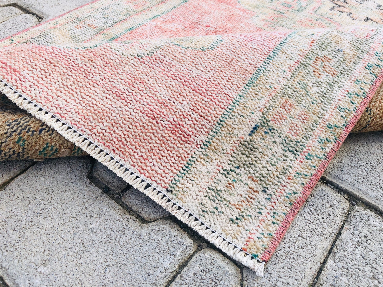 Pink Runner Rug Turkish Runner Rug Light Pink Rug 2.5 X 10.9 - Etsy