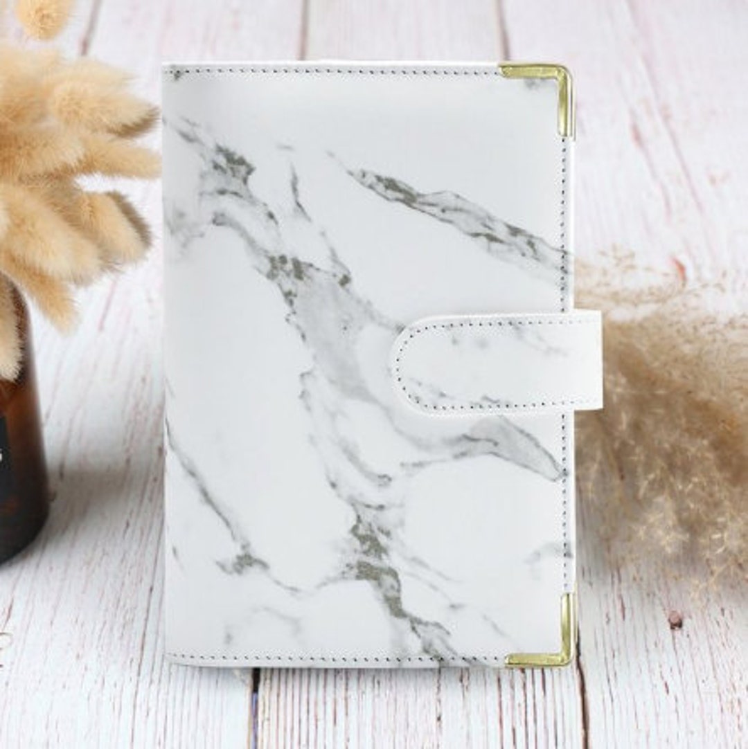 Envelope Method Folder White, Cash Stuffing Binder A6 Marbled, Budget ...