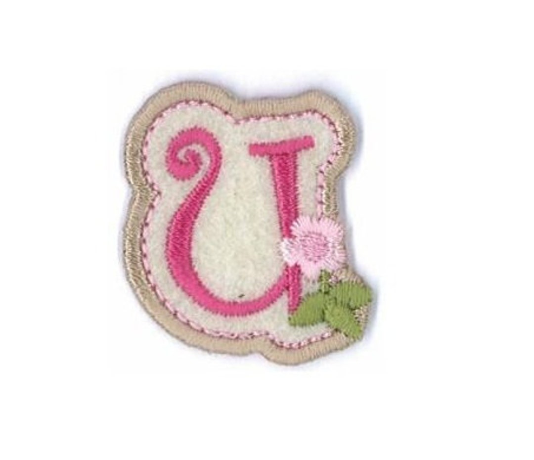 Letter U Application Pink - Etsy