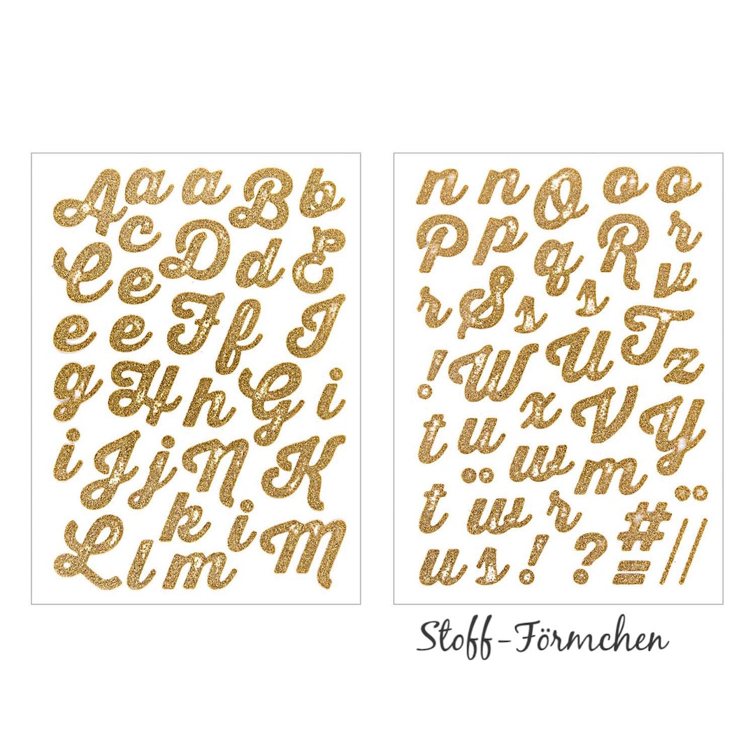 Temple Applique Letters Gold Glitter - Etsy