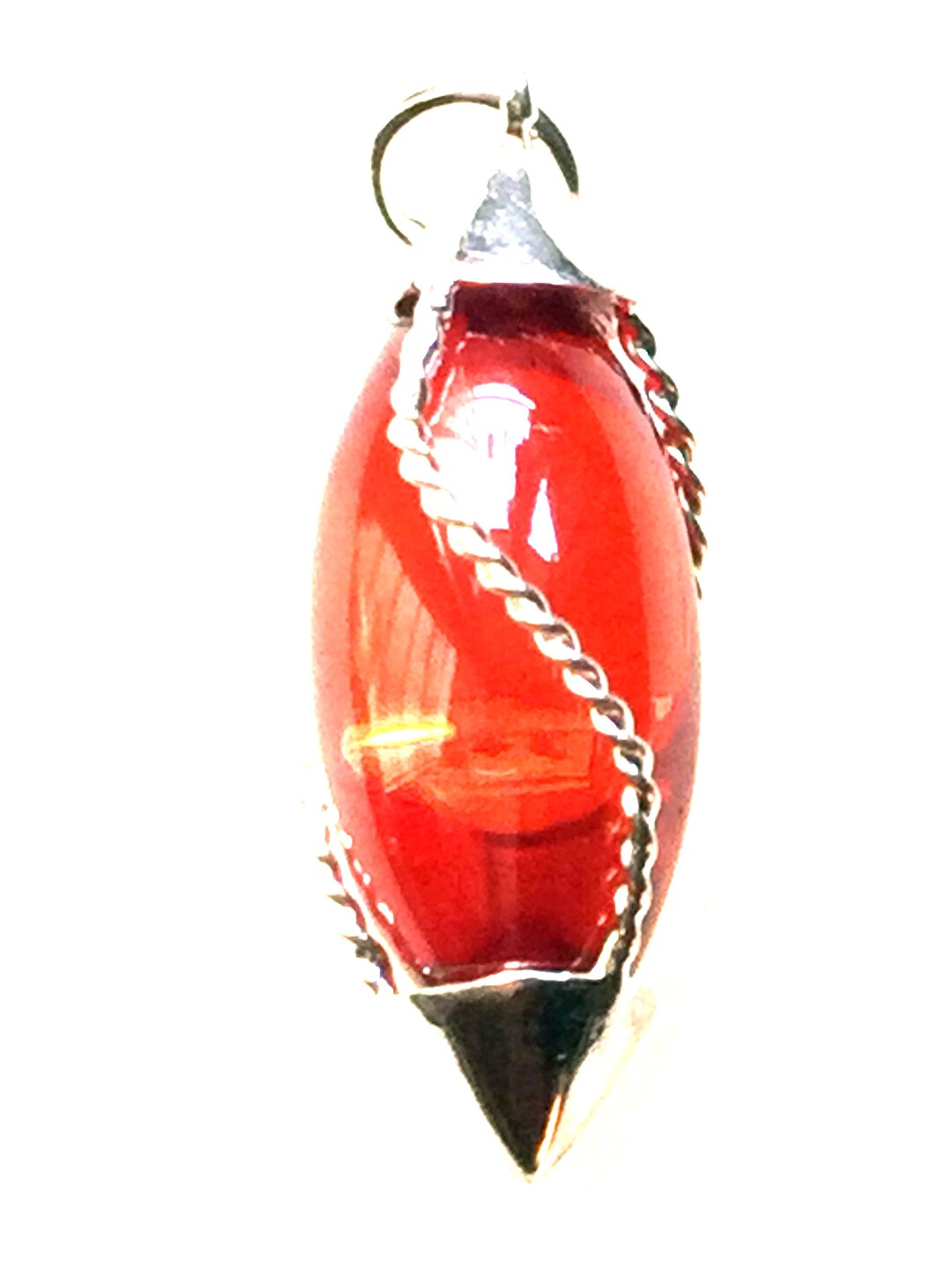 Red Naga Eye Stone Magic Silver Pendant / Top Good Luck and Charm ...