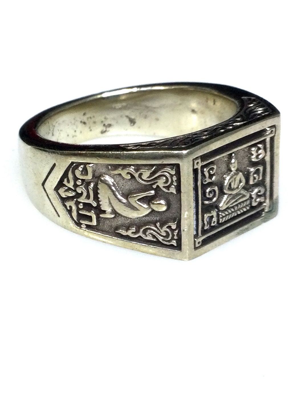 Rare Yantra Mantra Ring of LP Duu B.E. 2532, Sakae Temple / Protective ...