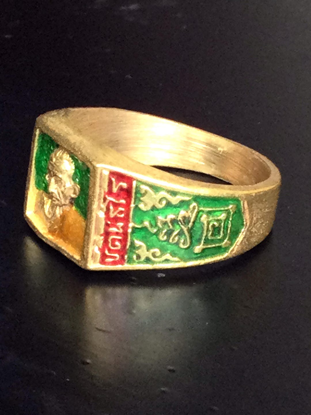 Rare Brass Mantra Yantra Ring of Kuay, Kositaram Temple / Protective ...