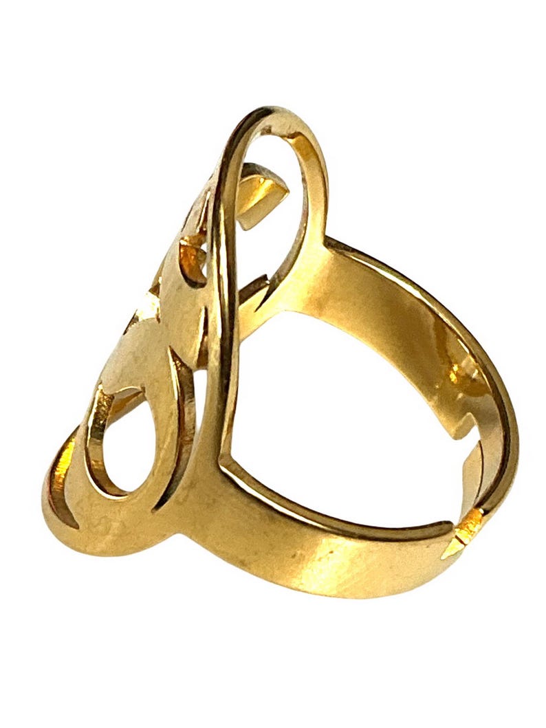 Gold OM Symbol Magic Ring / Powerful Lucky Charm Holy Talisman Blessed ...