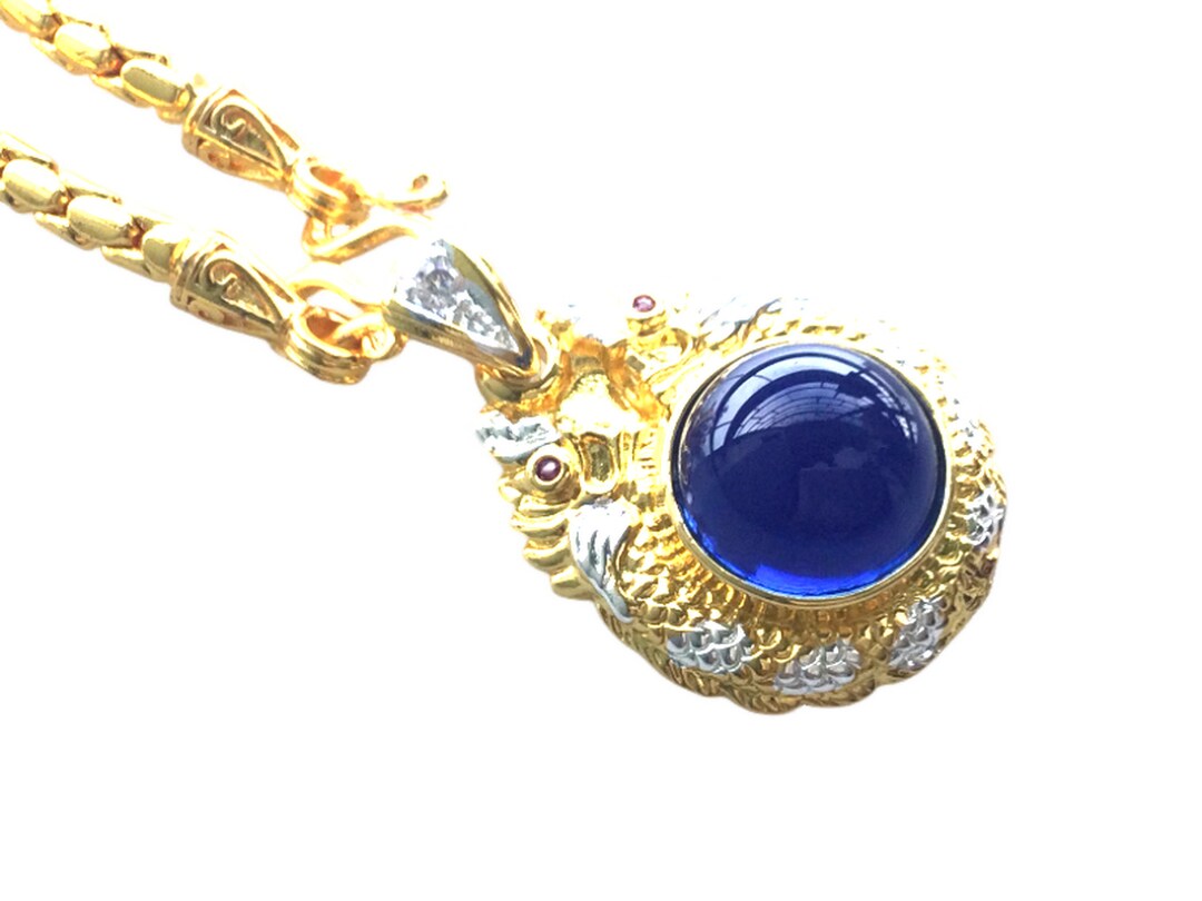 Blue Ocean Naga Eye Stone Magic Locket Pendant / Attractive and Charm ...