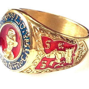 Rare LP Ruay Mahalap Magic Ring From Tako Temple / Powerful Rich Wealth ...