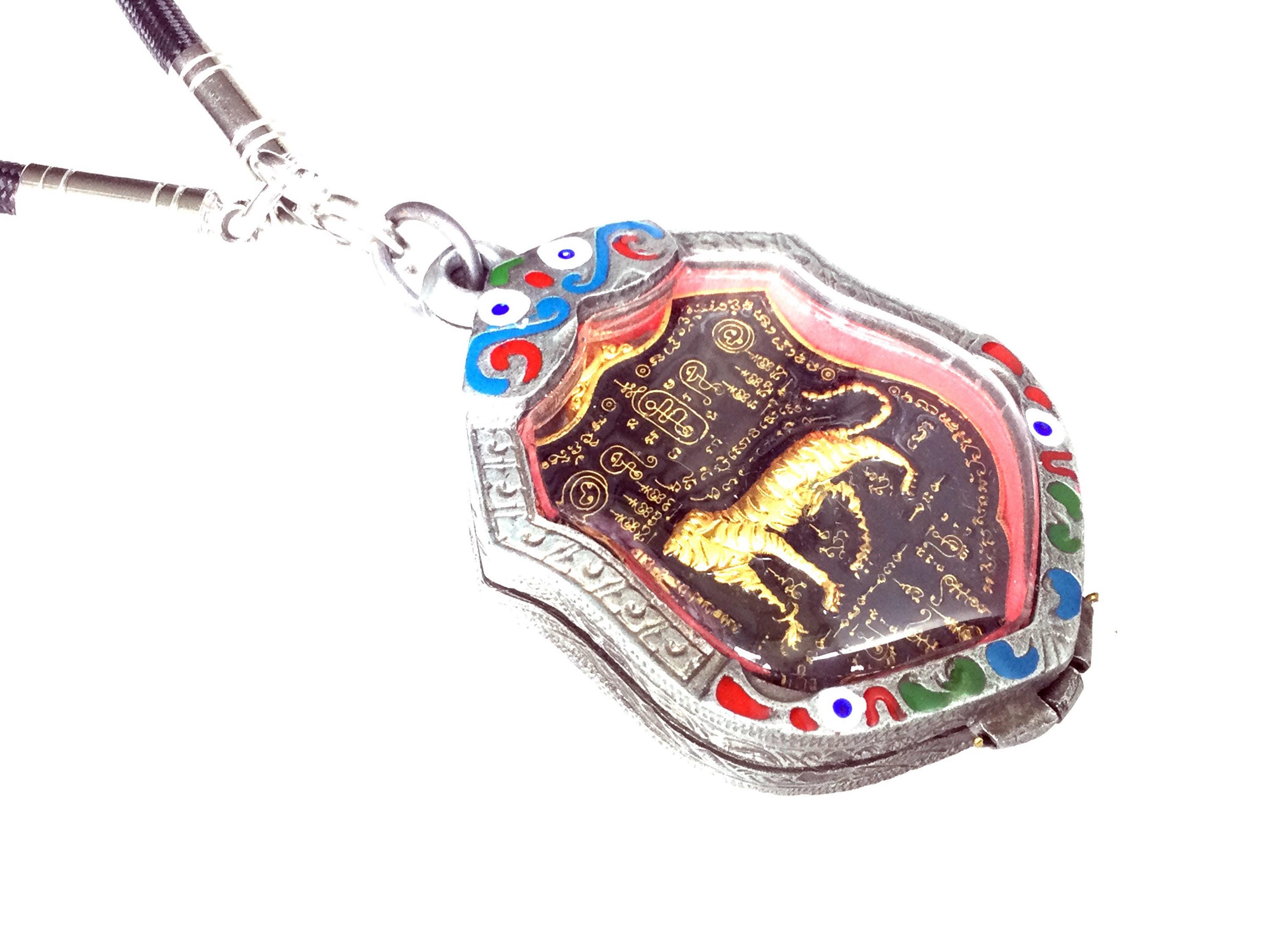 Rare Yantra Mantra Gold Tiger Lp Chanai B.E. 2561 Kunakon Temple ...