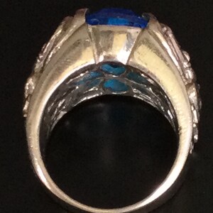 Rare Blue Ocean Gemstone Stone Magic Ring / Powerful Lucky and Charming ...