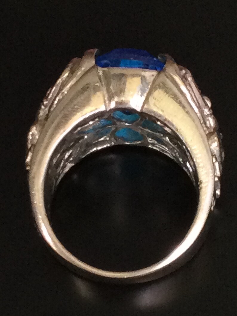 Rare Blue Ocean Gemstone Stone Magic Ring / Powerful Lucky and Charming ...
