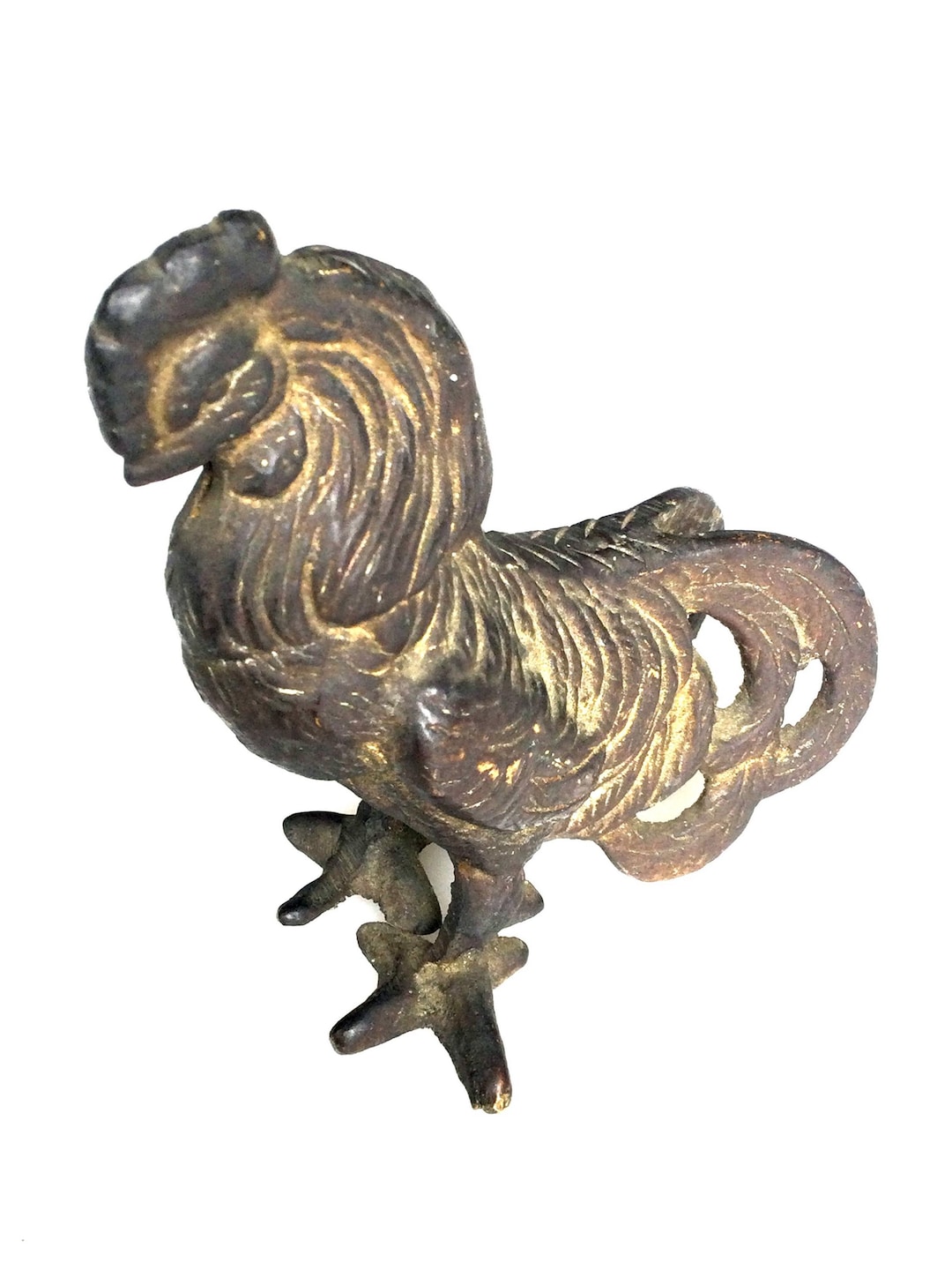 Rare Thai Antique Refined Brass Rooster Blessed Statue / Powerful Lucky ...