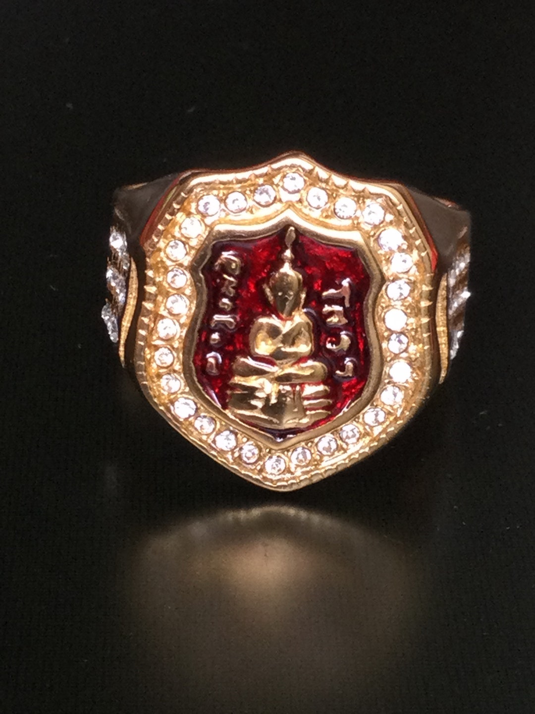 Rare Gold 18K Gemstone LP Sothon Magic Ring Made by Sothon Temple ...