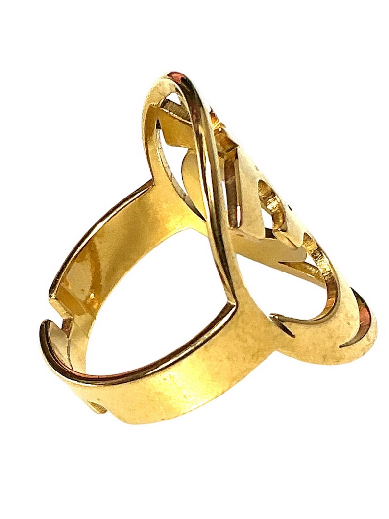 Gold OM Symbol Magic Ring / Powerful Lucky Charm Holy Talisman Blessed ...