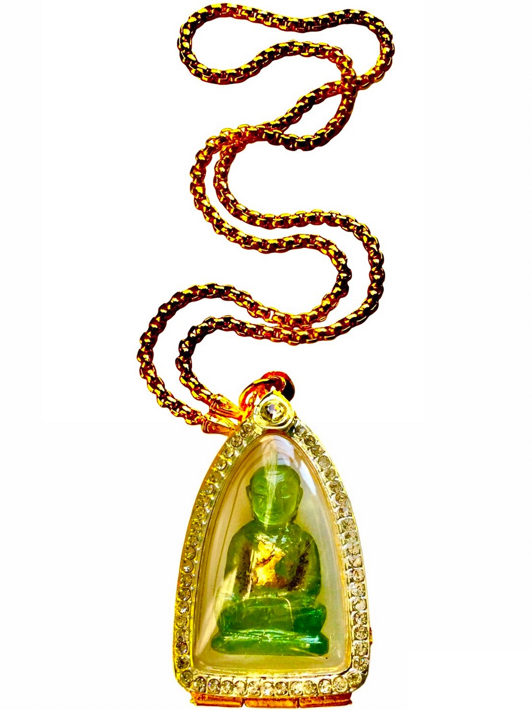 Rare Green Naga Eye Crytal Stone Magic Pendant / Powerful Protective ...