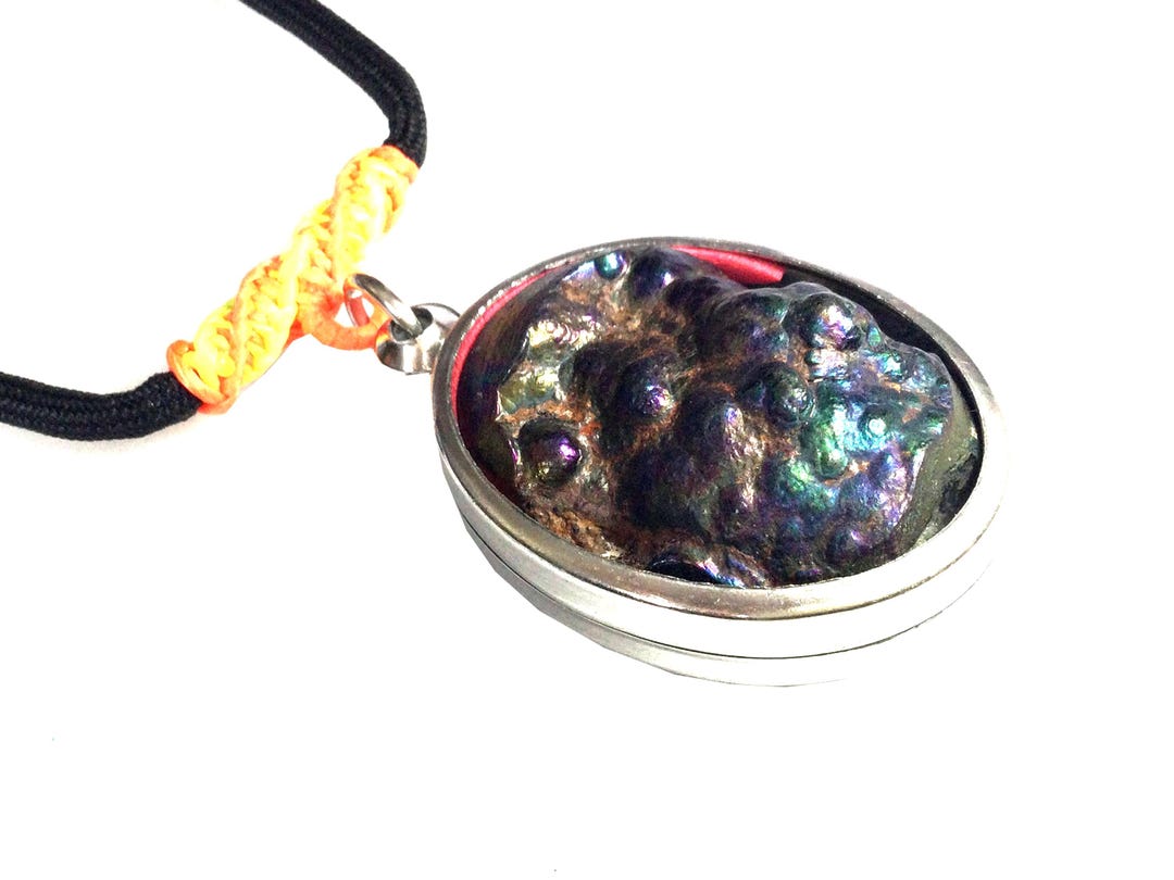 Rainbow Leklai Amulet Pendant: Holy Thai Stone, Free Rope Necklace - Etsy