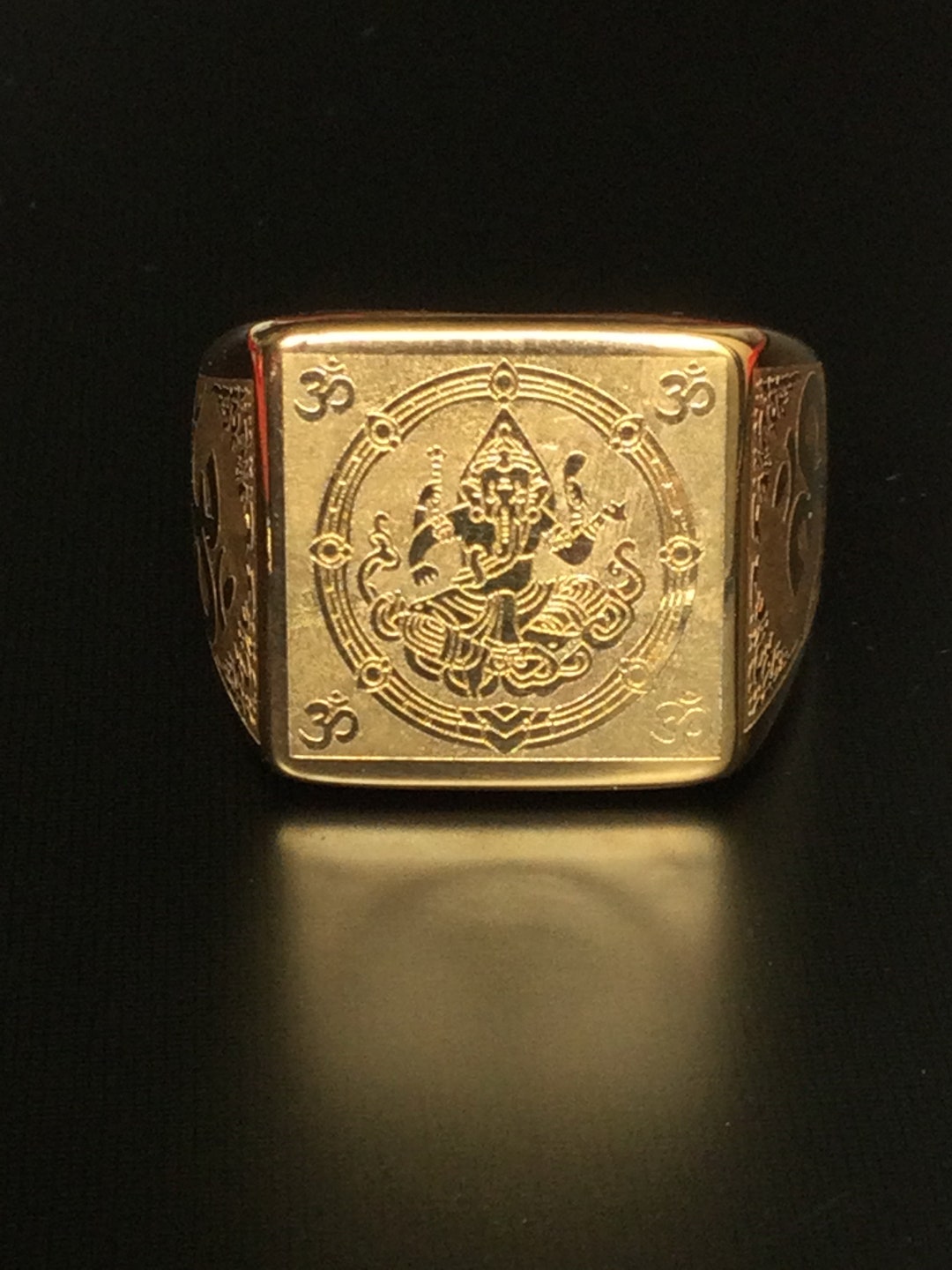 Gold Hindu God Ganesh Magic Ring From Deva Holy Place / Powerful Lucky ...