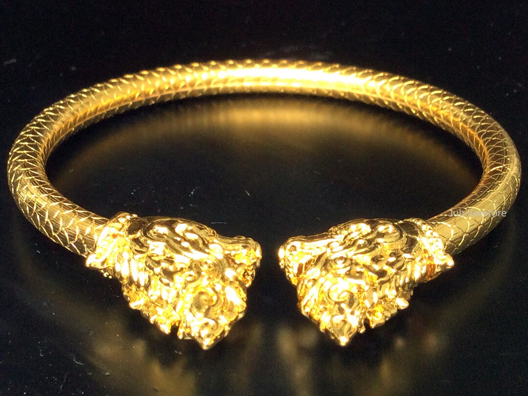 Rare Gold Vintage Twin Head Naga Magic Bracelet, Nakarat Temple / Top ...