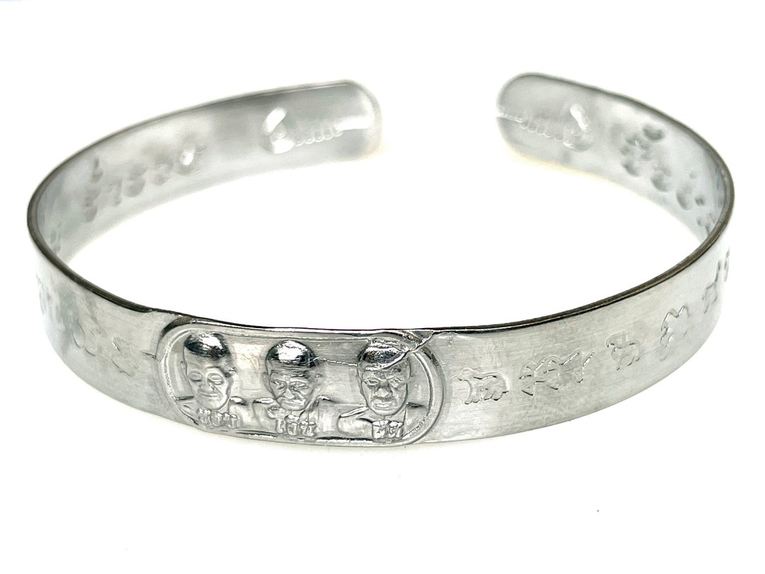 Rare Silver 3 Famous Monks Magic Bracelet / Powerful Talisman for ...