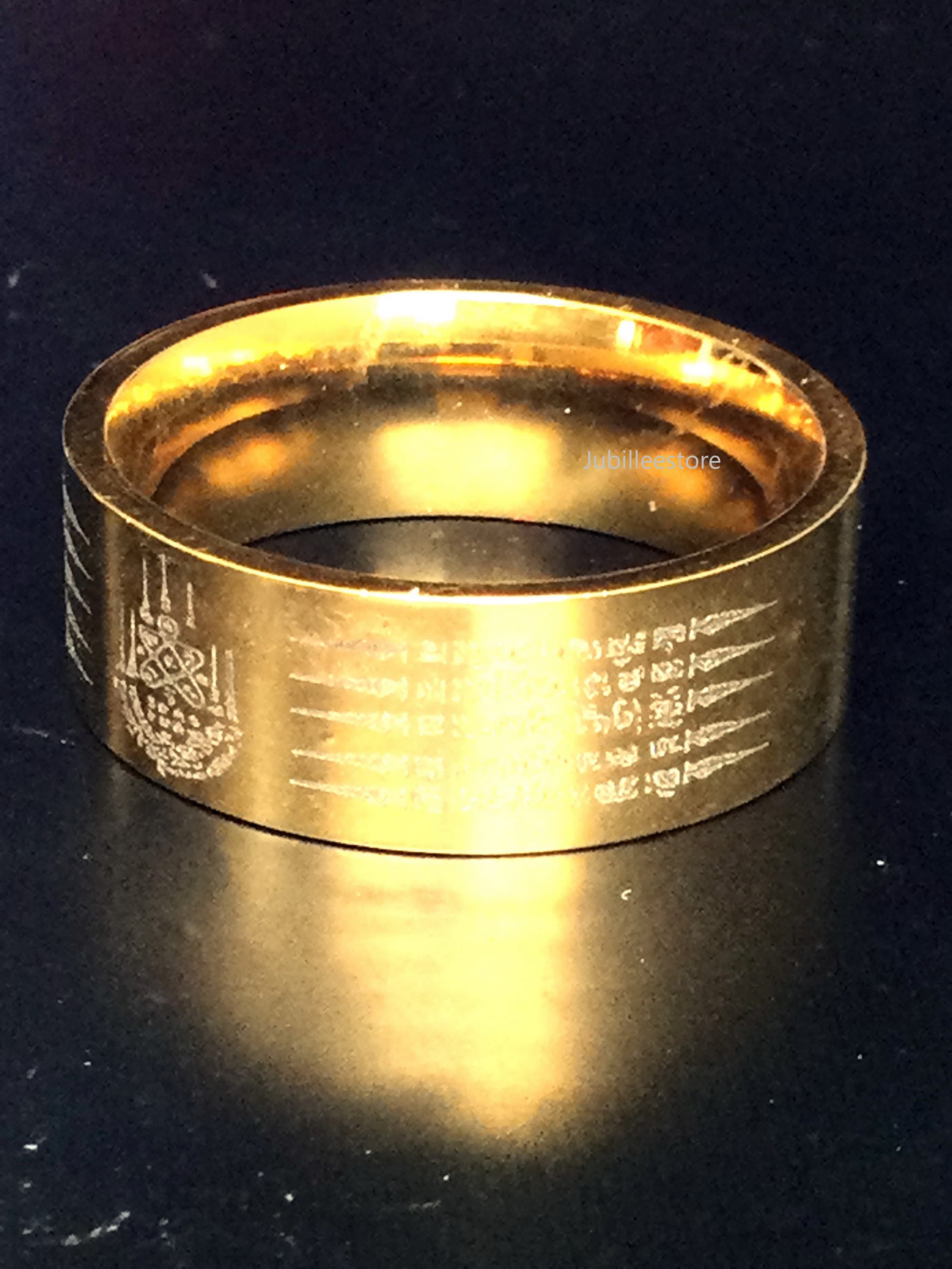 Rare Original 5 Row Yantra Gold Ring / Protective and Lucky Talisman ...