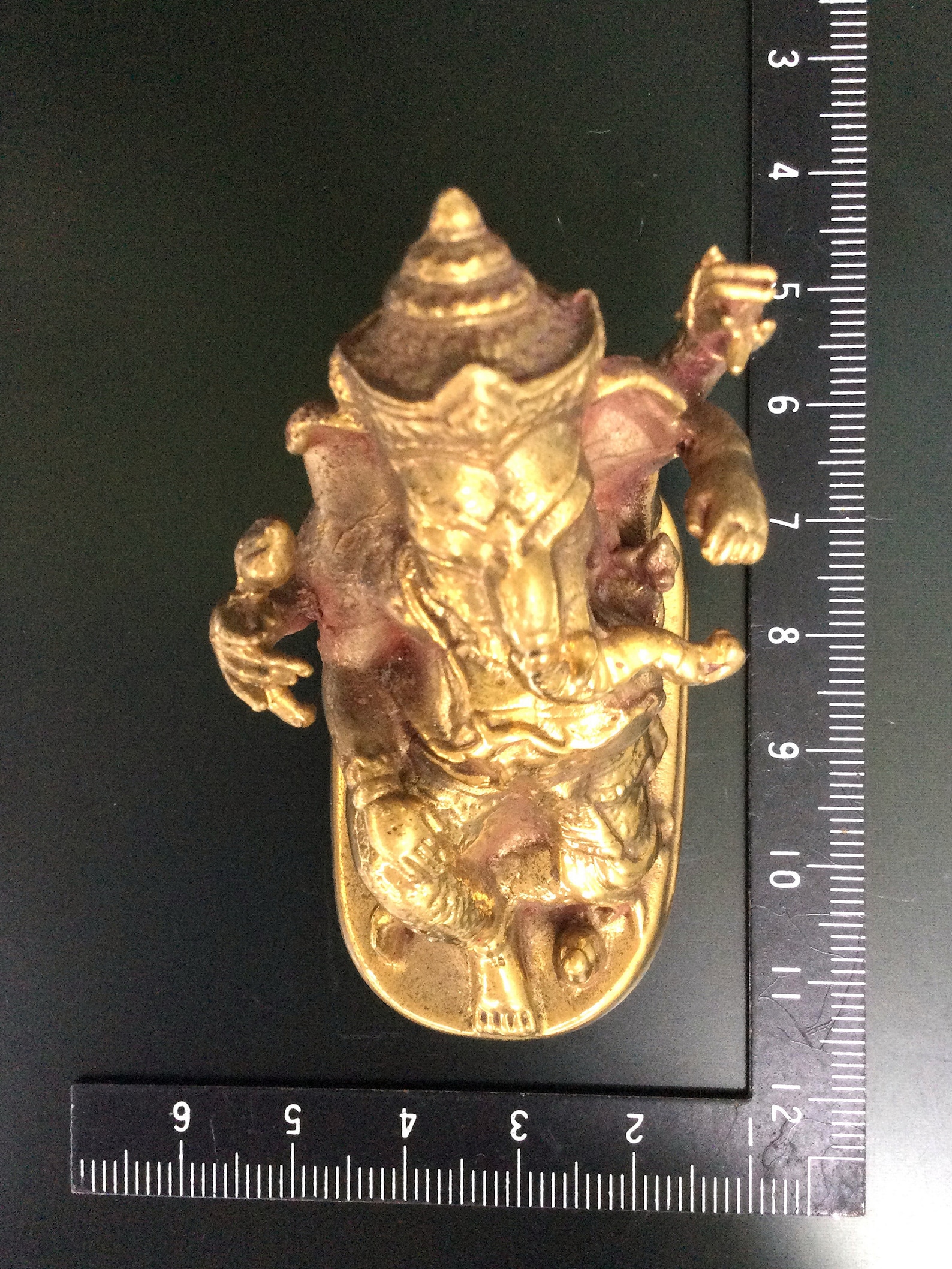 Rare Brass Hindu God Ganesha Statue / Powerful Lucky Talisman / Good ...