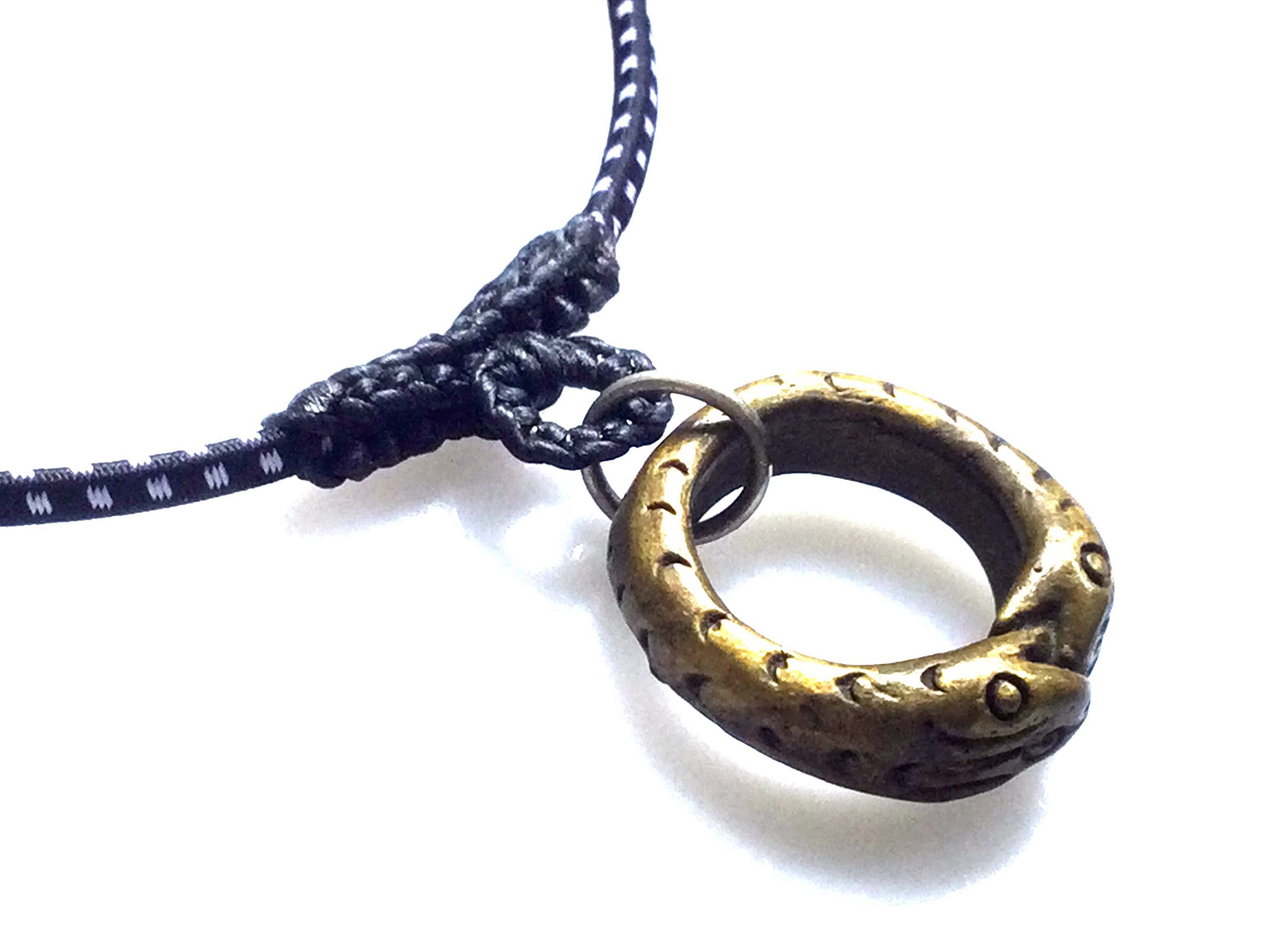Rare Snake Eat Snake Ring Talisman Pendant Made by LP Imm, Hua-khao ...