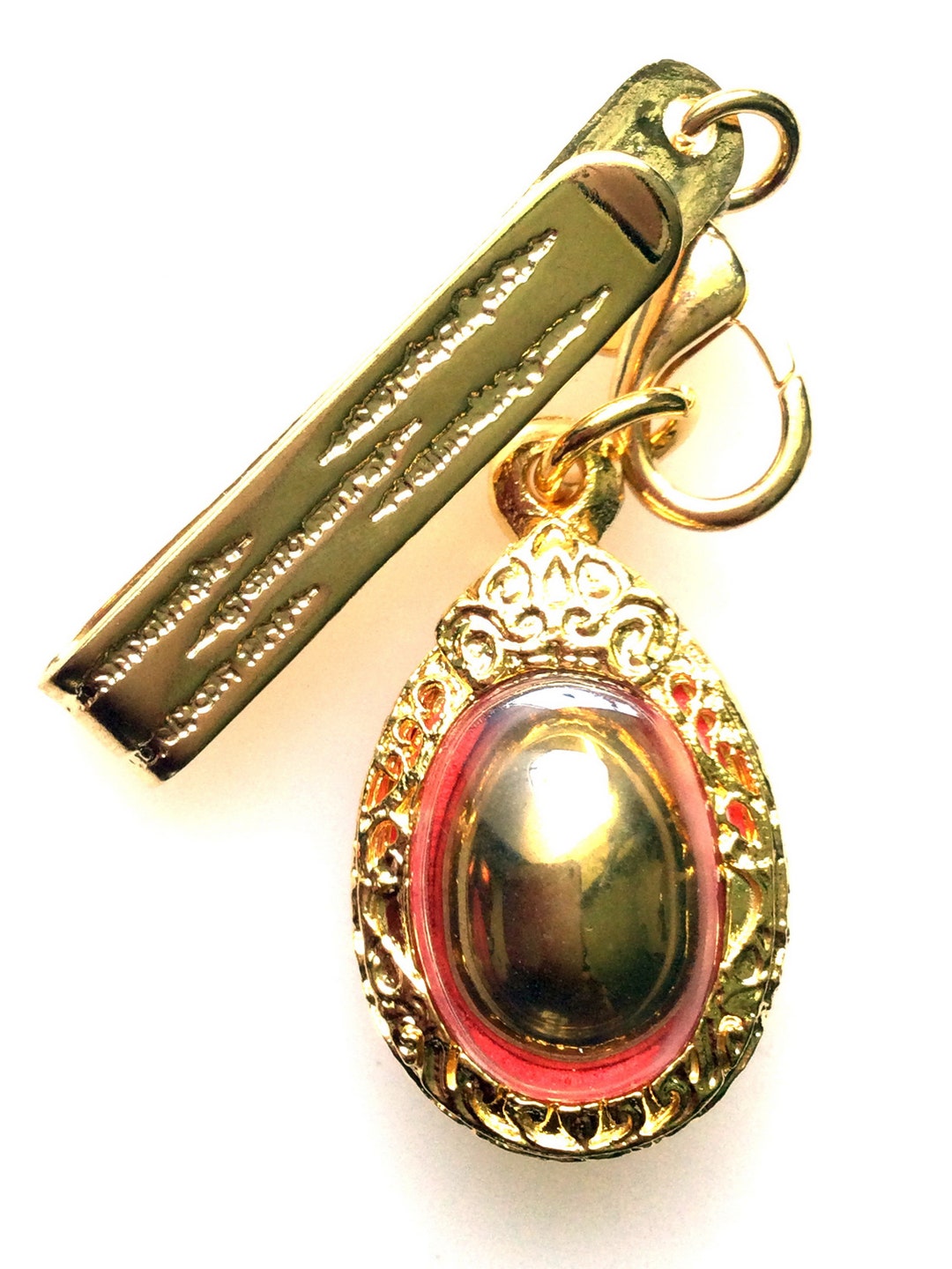 Gold Color Leklai Stone / Powerful Magic Pendant / Thai Amulet / Leklai ...