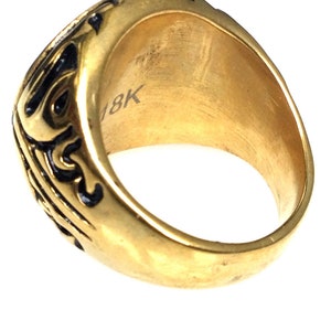 Rare Solid Gold 18K Skull Magic Ring / Powerful Protective Lucky Life ...