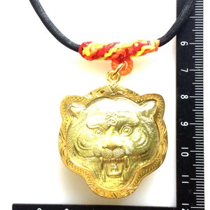 Rare Tiger Locket by LP Pern, Bang-phra Temple Magic Pendant / Good ...