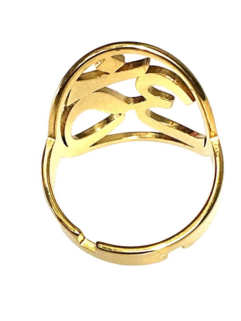 Gold OM Symbol Magic Ring / Powerful Lucky Charm Holy Talisman Blessed ...