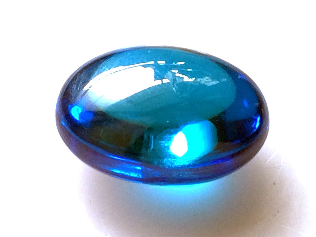 Blue Ocean Oval Naga Eye Stone / Powerful Magic Stone Thai Amulet ...