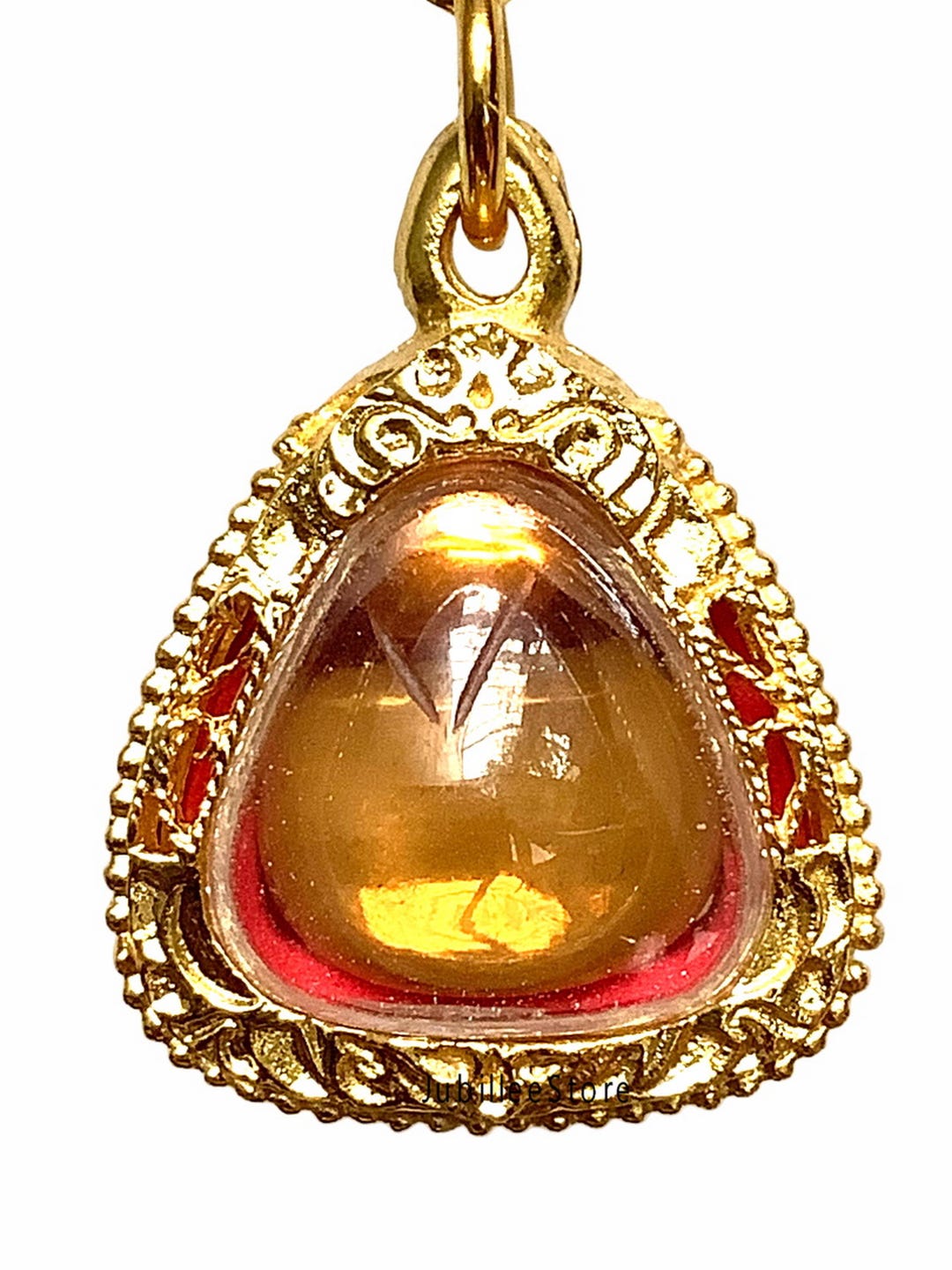 Limited Lotus Shape Yellow Naga Eye Stone Talisman Pendant / Powerful ...