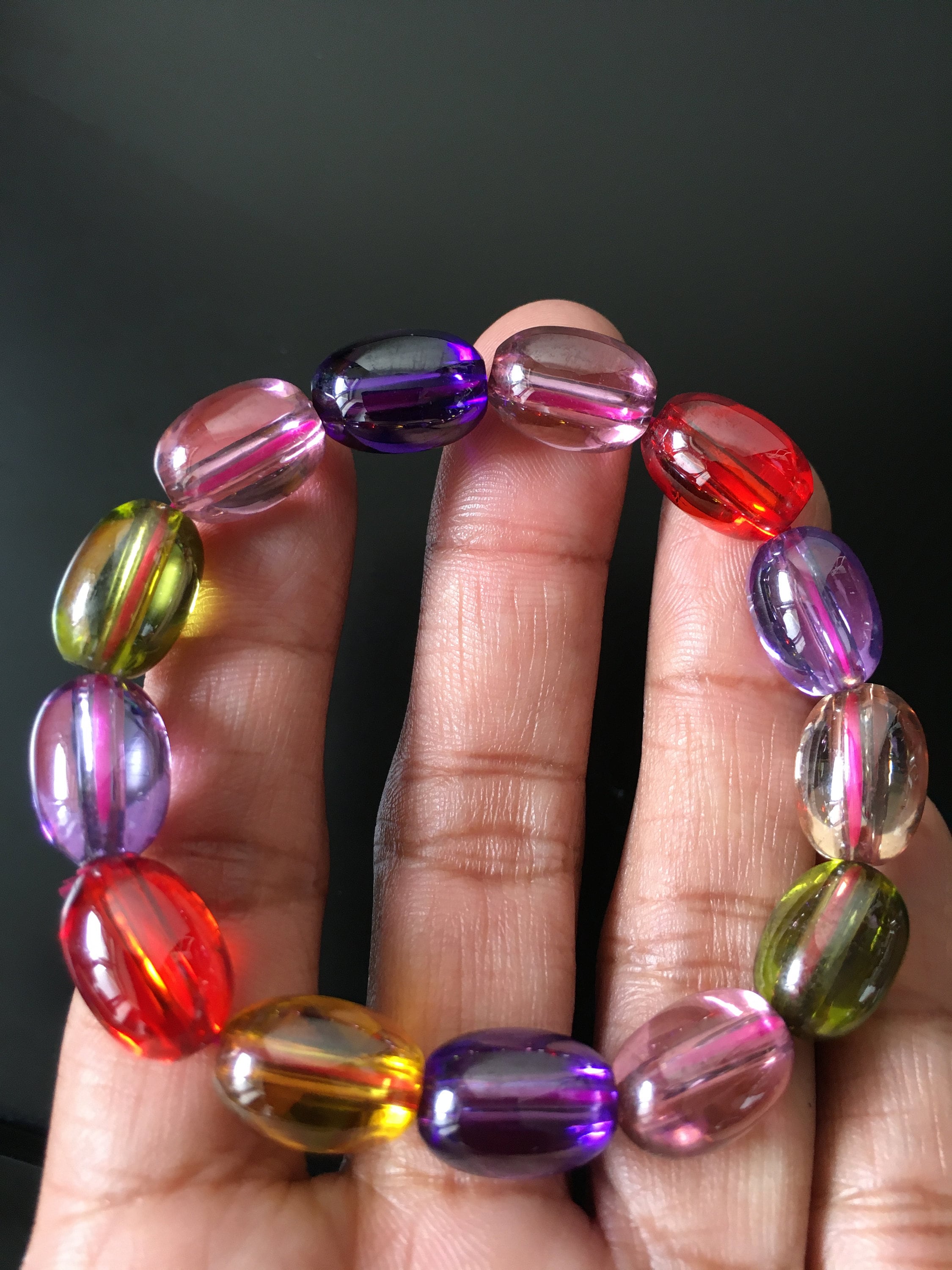 Magic Natural Multi-Colors Oval Naga Eye Stone 12mm Ellipse | Etsy