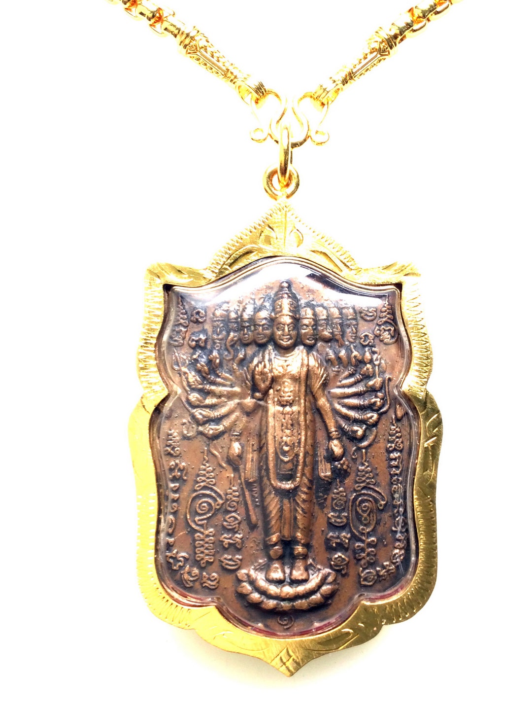 Rare Hindu Ramayana Phra Narai Pendant / Lord Vishnu Open the World ...