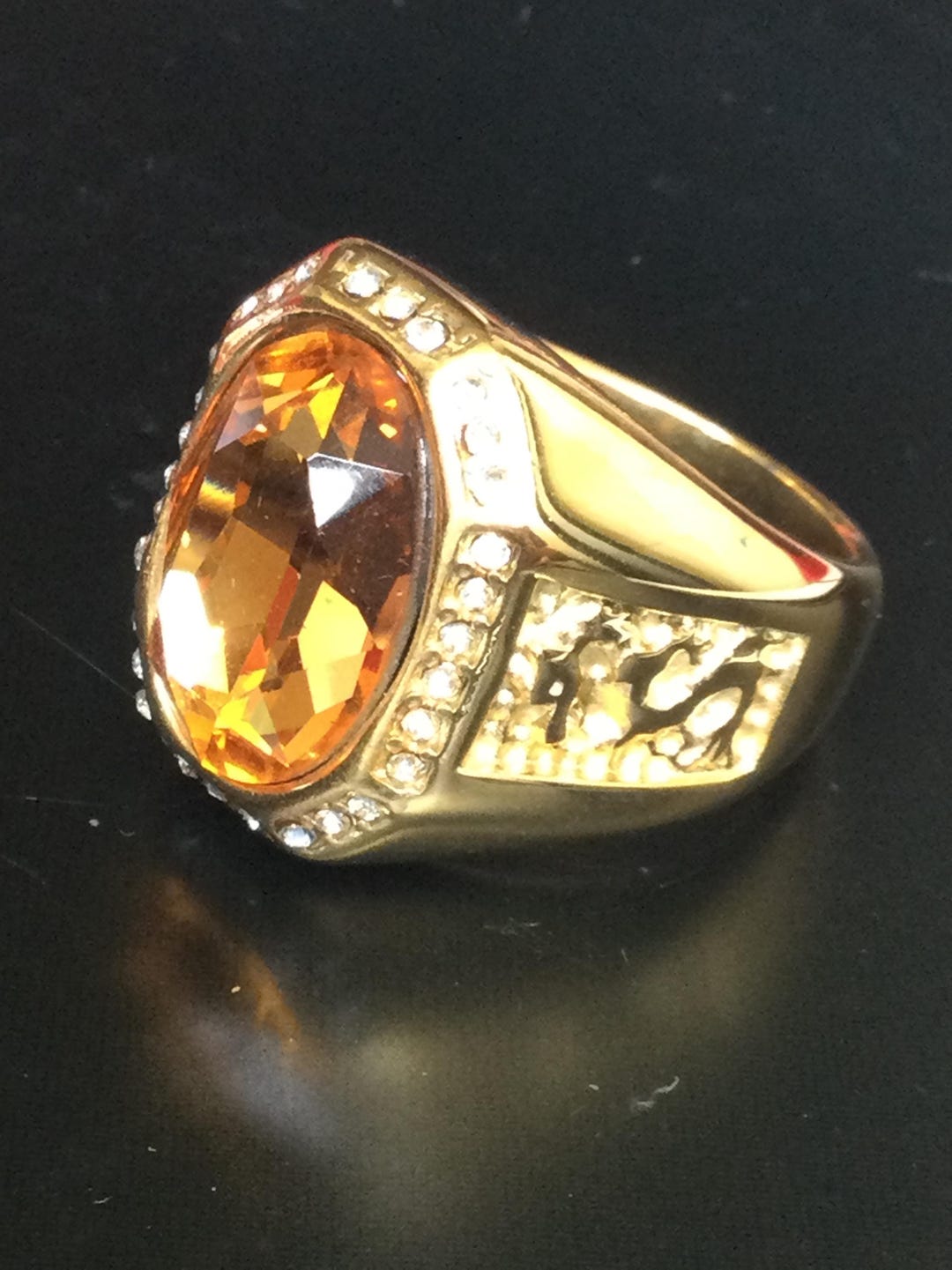 Rare Yellow Gemstone Stone Holy Ring / Powerful Lucky and Charming Ring ...