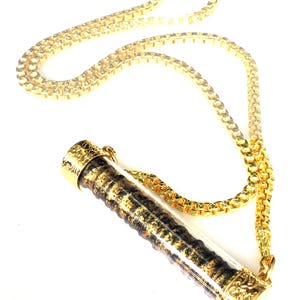 Rare Mantra Gold Takrut LP Sook, Pakklong Temple / Top Lucky and Charm Pendant / Protective ...