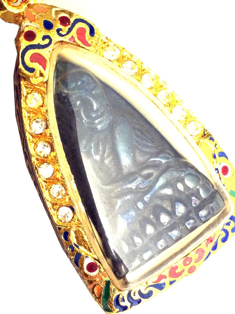 Rare Rainbow Leklai LP Tuad Amulet / Top Sacred Good Luck Pendant ...