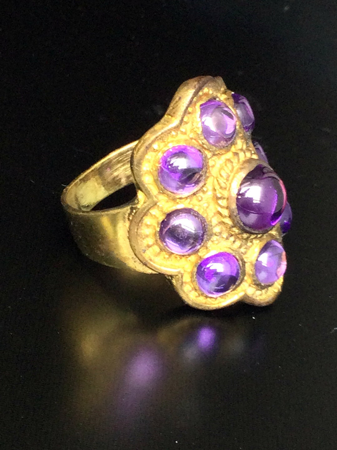 Rare Purple Naga Eye Stone Magic Ring / Charm Gold Ring / Lucky ...