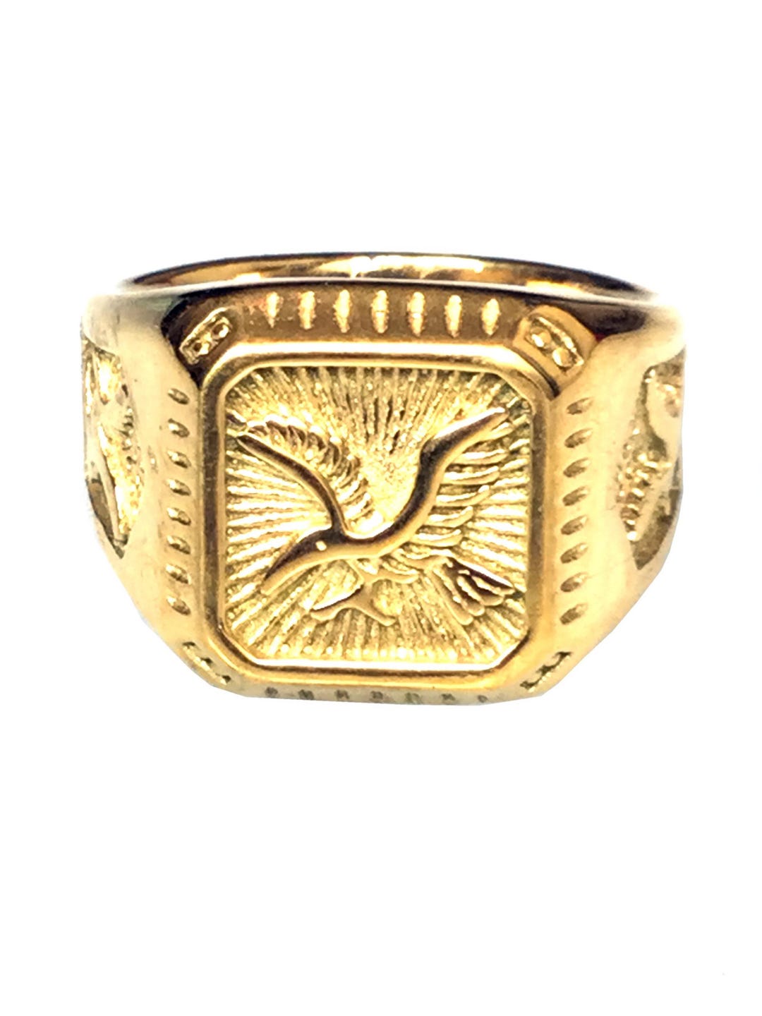 Rare Gold 18K Eagle Magic Ring / Powerful Charm Ring / Protective Ring ...
