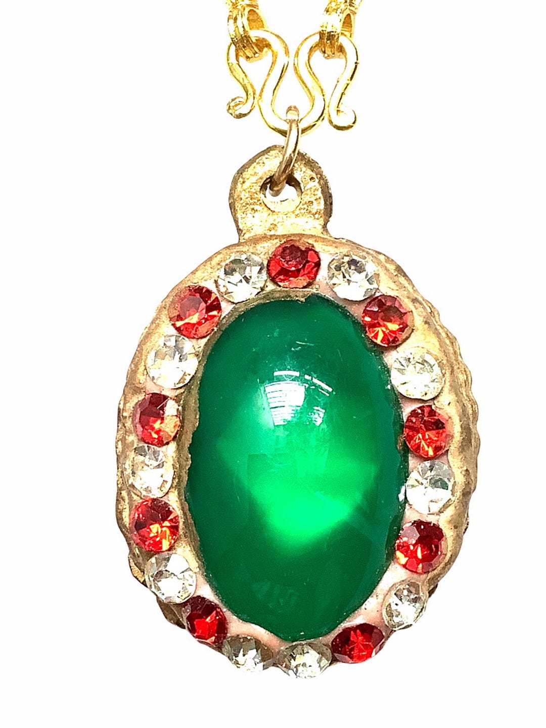 Rare Green Emerald Stone Pendant / Somdet Toh Magic Talisman / Gemstone ...