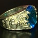 Rare Blue Ocean Gemstone Stone Magic Ring / Powerful Lucky and Charming ...