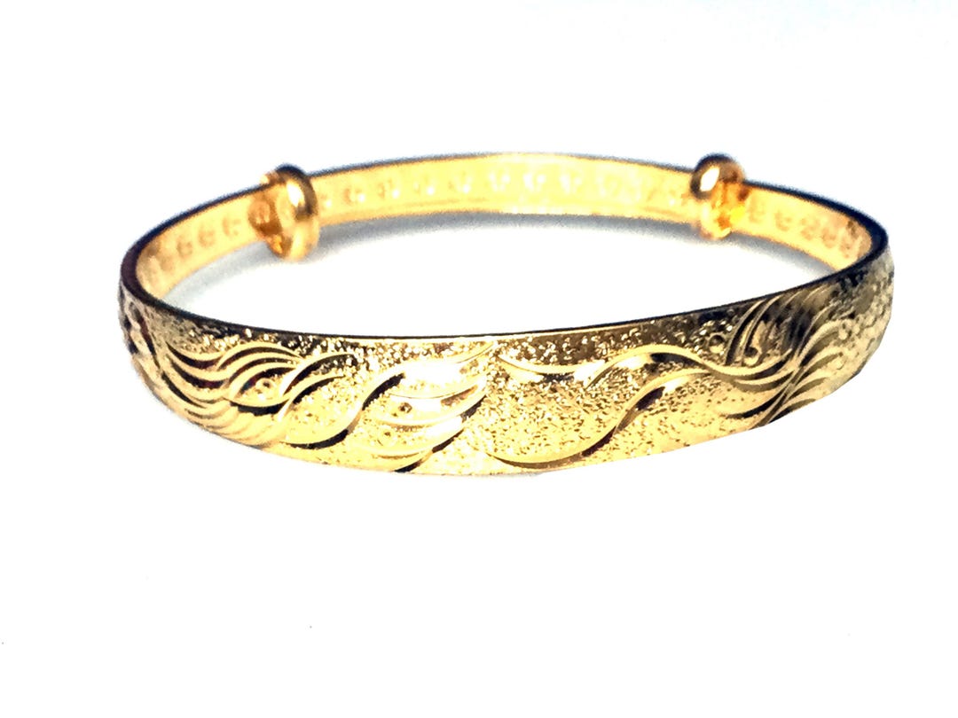 Rare Gold Dragon Pattern Powerful Bracelet / Mantra Holy Talisman ...
