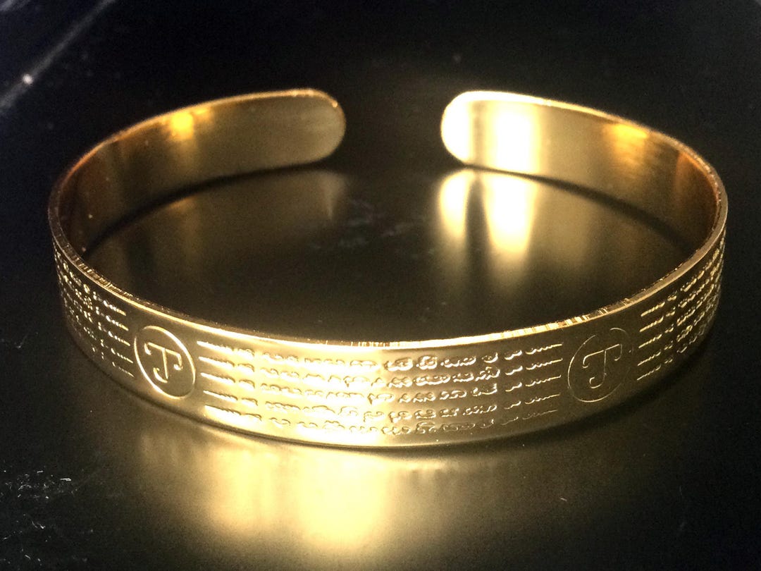 Rare 5 Row Yantra Talisman Mantra Gold Bracelet / Holy Real Powerful ...