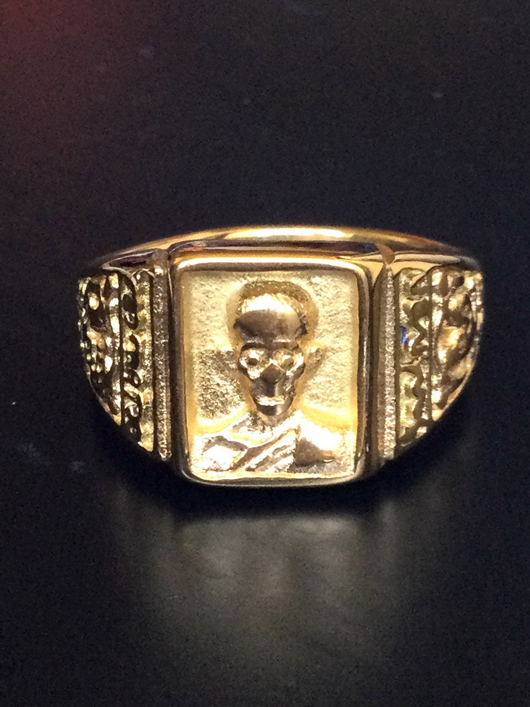 Rare Gold 18K Ring LP Ruay, Tako Temple / Powerful Good Luck Talisman ...